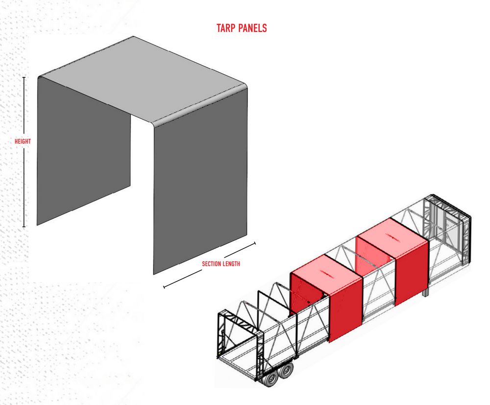 Aero: CXP Panel 102"H System 100"W Black Skylight